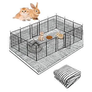 BNOSDM 79" X 55" Washable Bunny Cage Liners Large Rug for Rabbits Large Non Slip Pad for Bunnies Resuable Rabbit Liner for Chinchillas Cats Guinea Pigs Ferrets Dogs