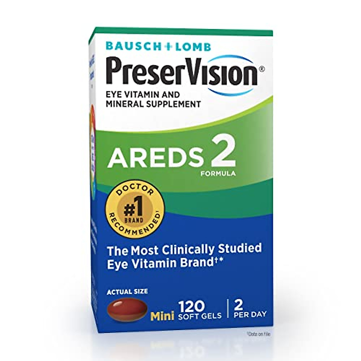 PreserVision AREDS 2 Eye Vitamin & Mineral Supplement, Contains Lutein, Vitamin C, Zeaxanthin, Zinc & Vitamin E, 120 Softgels