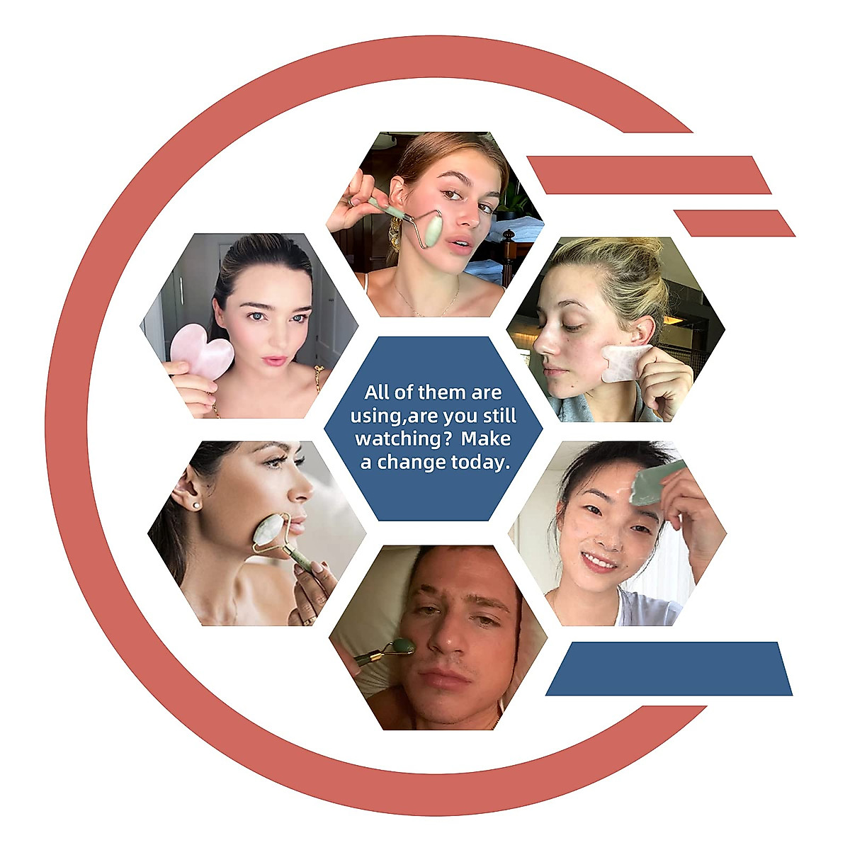 ideayard Face Roller and Gua Sha Set - Jade Roller Anti Aging Massager Tool - Natural Jade Roller for Face and GuaSha Stone for Body - Beauty Roller Skin Care Tools Kit for Slimming & Firming(Green)