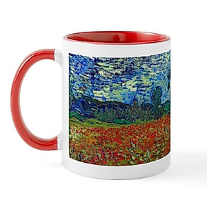 CafePress Van Gogh Poppy Field Mug Ceramic Coffee Mug, Tea Cup 11 oz
