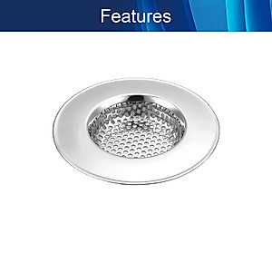 Juvielich Stainless Steel Sink Strainer-2.95" Diameter Rim Mesh Strainer Coarse Mesh Perfect for Kitchen Sink/Bathroom Bathtub Wash basin Floor drain balcony Drain Hole Hair Catcher 6Pcs