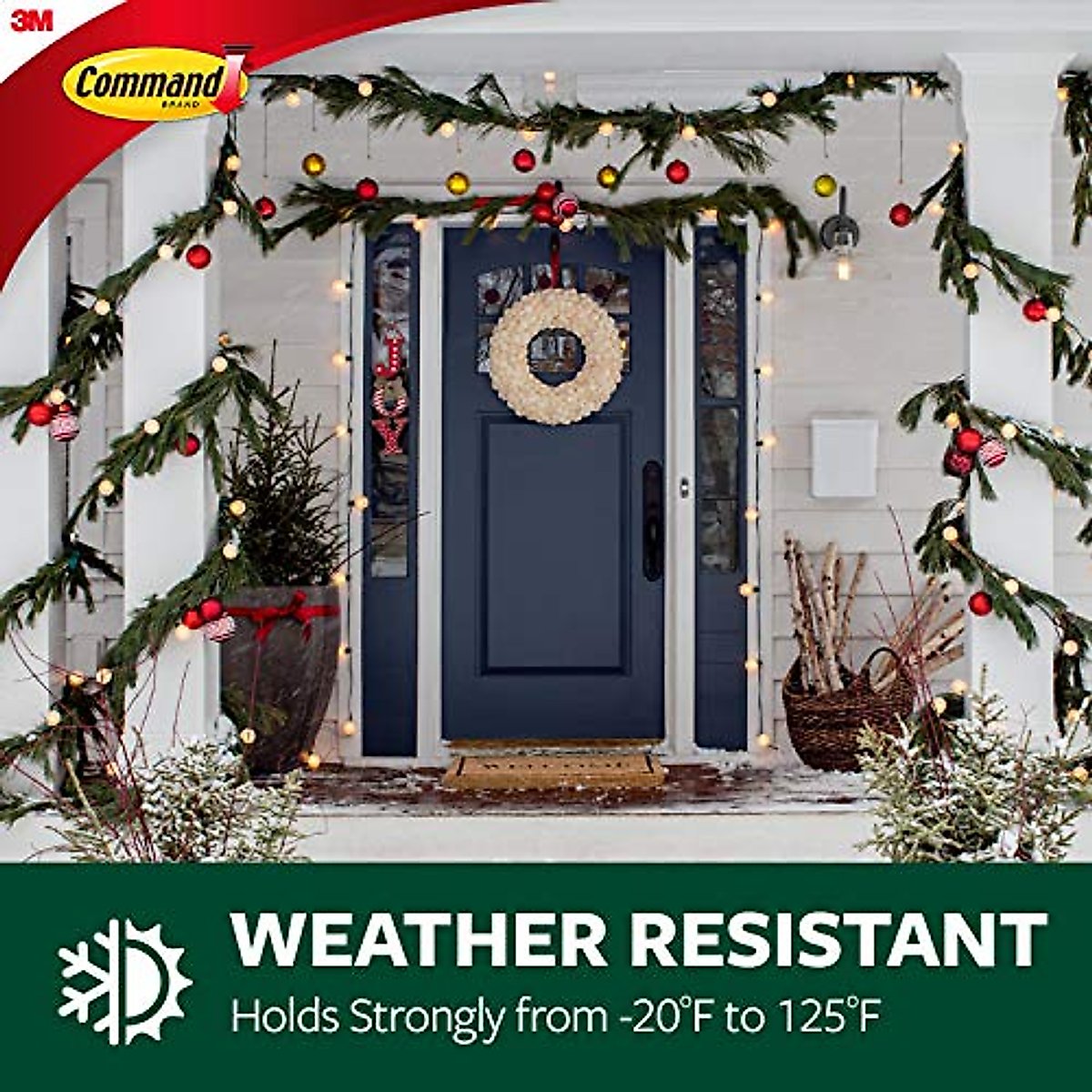 Command Medium Wall Hooks, Damage Free Hanging Wall Hooks with Adhesive Strips, No Tools Wall Hooks for Hanging Decorations in Living Spaces, 5 Clear Wall Hooks and 6 Command Strips