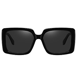 Fozono Vintage Square Polarized Sunglasses for Women Trendy 90s Thick Rectangle Sun Glasses UV400