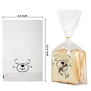 Hallowmas Treat Bags, Plastic Bread Bags for Homemade Bread Gift Giving, 12'' x 8'' Bread Loaf Storage Bags, Cello Bags for Halloween Gifts with Ties for for Home Bakers and Bakery Owners