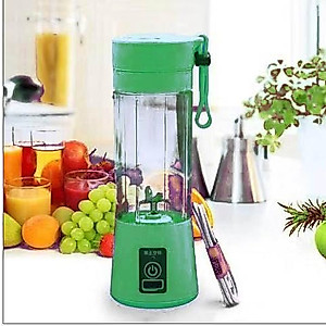Generic Portable Blender USB Rechargeable Best Personal Blender for Shakes and Smoothies, with 4 Ultra-sharp Blades for Travel, Office & Sports (Green), SMALL