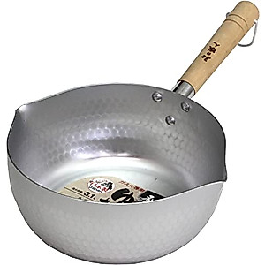 Taniguchi Metal Snow Flat Pot for Gas Fire Only 8.7 inches (22 cm), 1.1 gal (3.1 L), Made in Japan, Lightweight, Simmered Miso Soup, Japanese Artisans