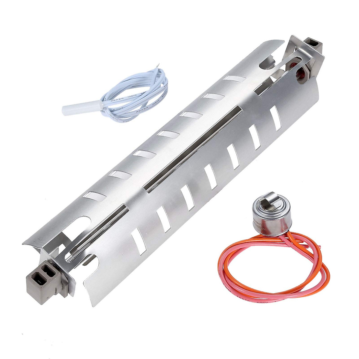 WR51X10055 Refrigerator Defrost Heater Kit, Temperature Sensor WR55X10025, High Limit Thermostat WR50X10068, Replacement For GE, Replaces WR51X10030, AP3183311, 914088, AH303781, EA303781