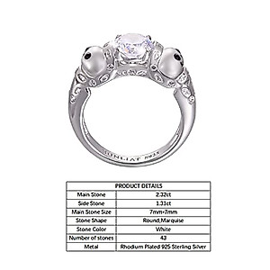 SUNLIAT Jack Skellington Ring 925 Sterling Silver