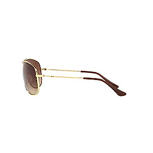 Ray-Ban RB3293 Metal Pilot Sunglasses, Gold/Dark Brown Gradient, 63 mm