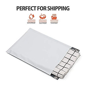 100 Pack Poly Mailers 12x15.5, White Self-Seal Shipping Bags, 2.5 Mil Thick Durable Mailing Envelopes, Packing Bags for Small Business