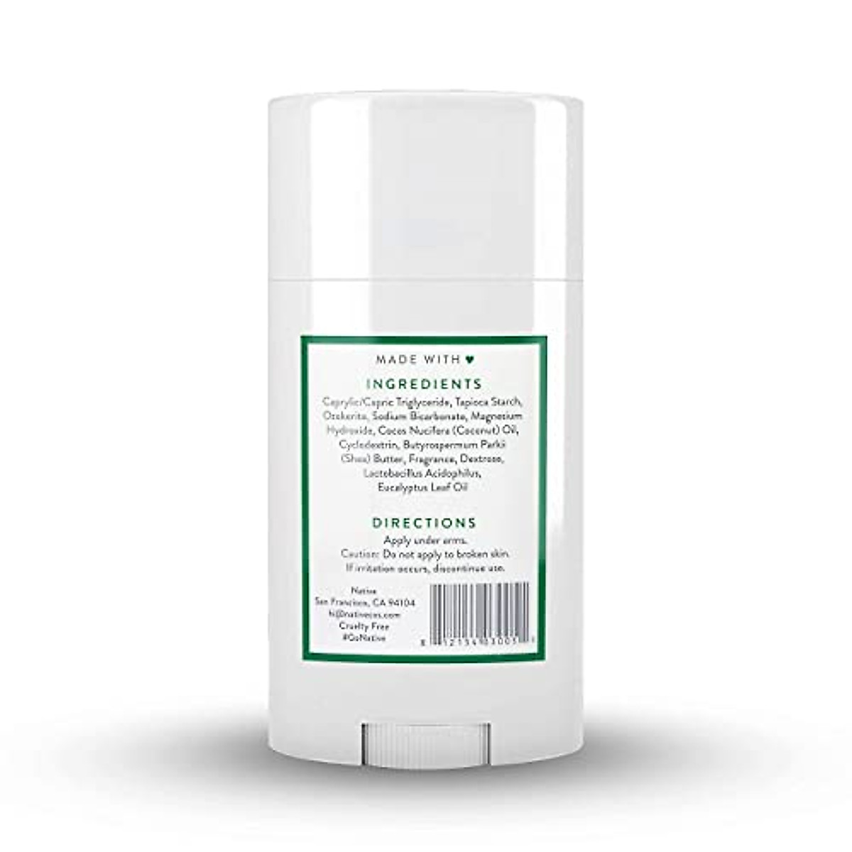 Native Deodorant | Natural Deodorant for Women and Men, Aluminum Free with Baking Soda, Probiotics, Coconut Oil and Shea Butter | Eucalyptus & Mint and Charcoal - Variety Pack of 2