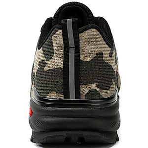 ikunka Men's Fashion Sneakers Lightweight Breathable Walking Shoes Tennis Cross Training Shoe Non Slip Trail Running Shoes（Camouflage 12）