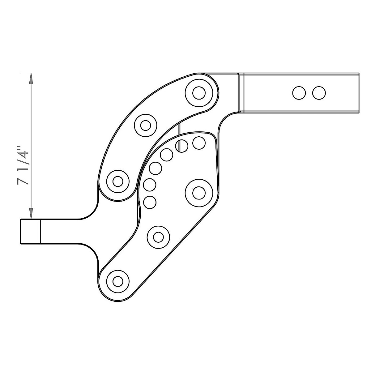 Rhino Hitch | 10K LB, 7" Drop Hitch w/ 2" Shank | Adjustable Aluminum Trailer Hitch: Effortless Towing, Unmatched Strength | Includes 2 Ball Set 2" and 2 5/16"