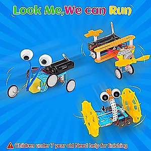 STEM Science Robotics Kit 6 Set Electronic Science Experiments Projects Activities for Kids DIY Engineering Building Kit Age 6-8 8-12 Motor Robot Toy for 6 7 8 9 10 11 12 + Years Old Boys Girls Gift