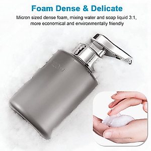 Automatic Foaming Soap Dispenser Touchless, Kitchen Soap Dispenser, Foam Hand Free Soap Dispenser Bathroom, Auto Soap Dispenser Touchless (Smoky, Foam)