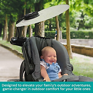 COOLSHADE UPF50 Sunshade by BUGGYGEAR - Easy Folding and Take with You Anywhere - Clamp it on a Chair or Baby Stroller - Collapsible, Compact, and Easy to Use - Protect Your Babys from The Sun