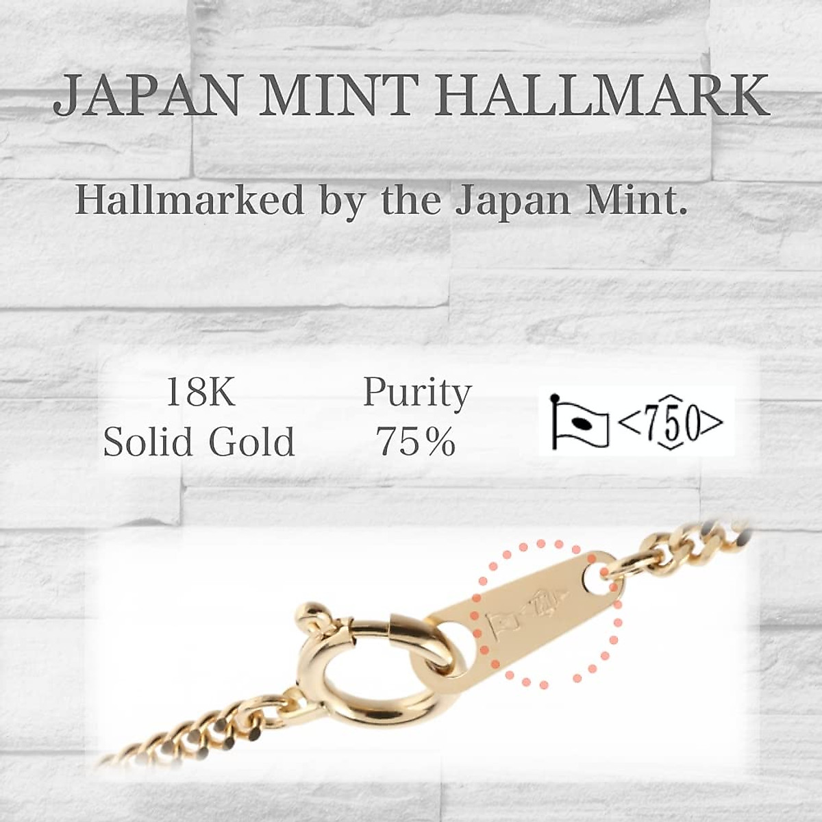 FAIRY CULLET 18k Solid Gold Necklace, 18k Yellow Gold Kihei Chain with Japan Mint mark 19.6 inches 5g Gold Necklace Jewelry for Woman and Men