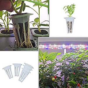 Aooccder Grow Baskets Replacement for idoo Hydroponic Growing System,Seed Pods Baskets for Indoor Herb Garden,Plant Growing Containers fit Square Grow Sponges,50 Pack, White