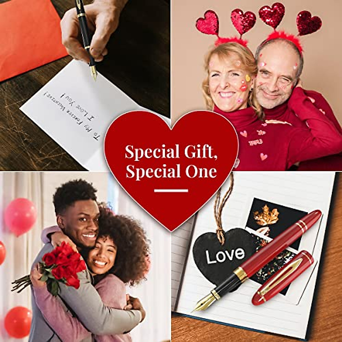 Wordsworth & Black Fountain Pen Set, Medium Nib, Includes 6 Ink Cartridges and Ink Refill Converter, Journaling, Calligraphy, Smooth Writing Pens [Turquoise Gold], Men and Women,1 Count (Pack of 1)