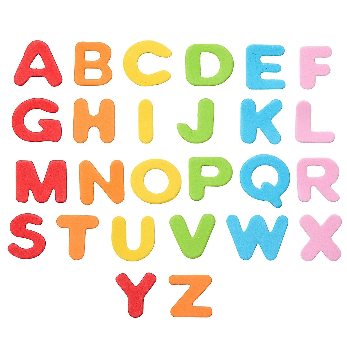 1300 Pieces Mini Foam Letter Stickers for Crafts, 50 Sets of 0.87" Self-Adhesive A-Z Alphabet Letters (6 Assorted Colors)