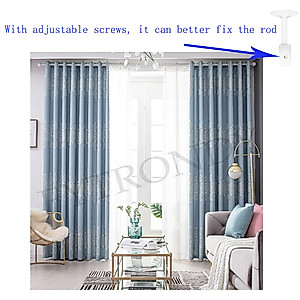 FYTRONDY White Edition Stainless Steel Wardrobe Pipe, Closet Lever Support Rod Holder Socket Bracket (1-1/4 INCH 4 Pack)