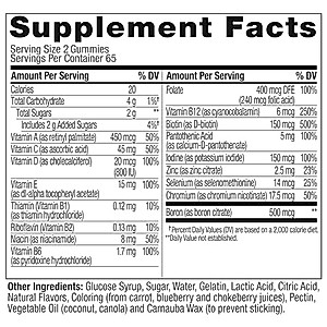 OLLY Women's Multivitamin Gummy, Vitamins A, D, C, E, Biotin, Folic Acid, Adult Chewable Vitamin, Berry Flavor, 65 Day Supply - 130 Count (Packaging May Vary)