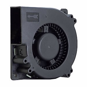 UTUO Brushless 12V DC Blower Fan, 120mm (120×120×32mm) Sleeve Bearing Low Noise Air Exhaust Vent Cooling Radial Centrifugal Flow Blower with 2 Pin Plug, Light Weight