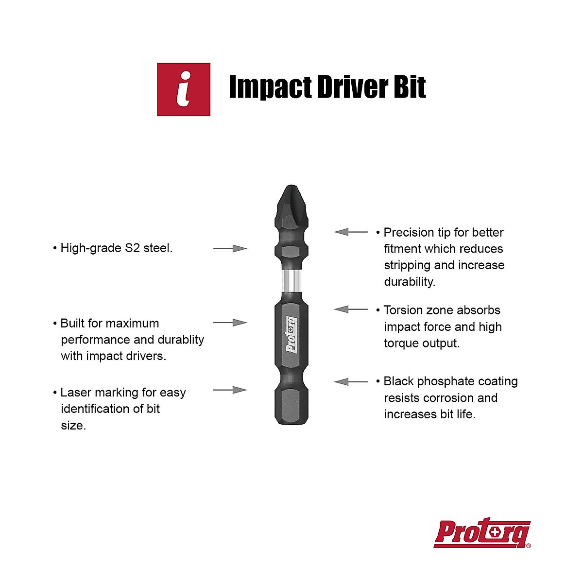 Protorq Impact Driving Accessory Set, 26-Piece,Industrial Strength, 1/4" Hex Shank