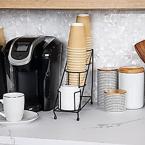 Mind Reader Alloy Collection, 3-Compartment Graduated Bottle Stand, Countertop Organizer, Metal, 4.25" L x 14" W x 10.75" H, Black