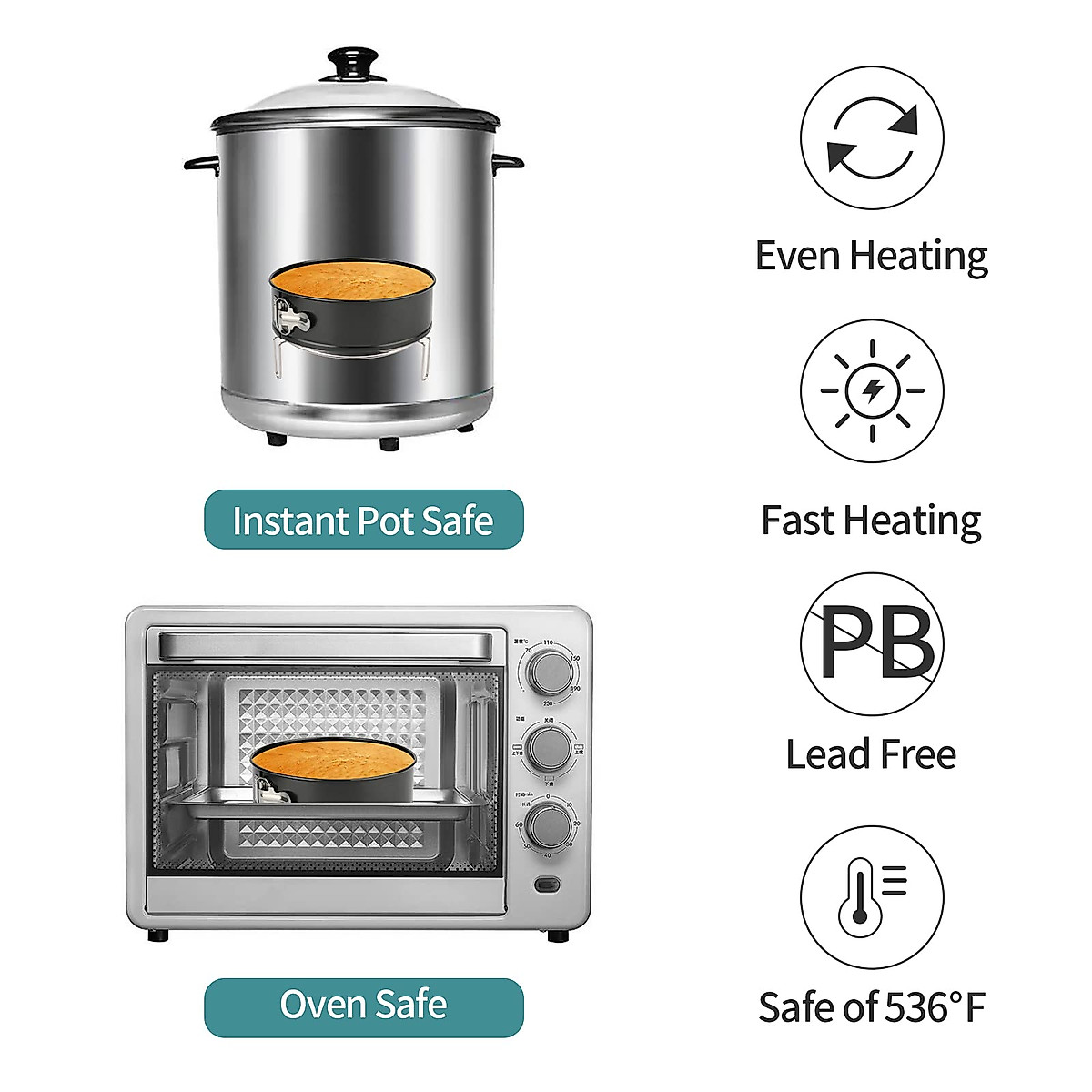 CGGYYZ Nonstick Springform Pan Set of 4, 4" 7" 9" 10" Cheesecake Pans Removable Bottom Set, Round Cake Pans Sets for Baking Leakproof Cake mold for Baking Enthusiast