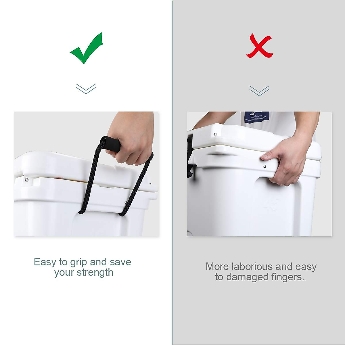 Aieve Cooler Handles, Cooler Handles Replacement Compatible with YETI Tundra & RTIC Cooler(2 Pack)