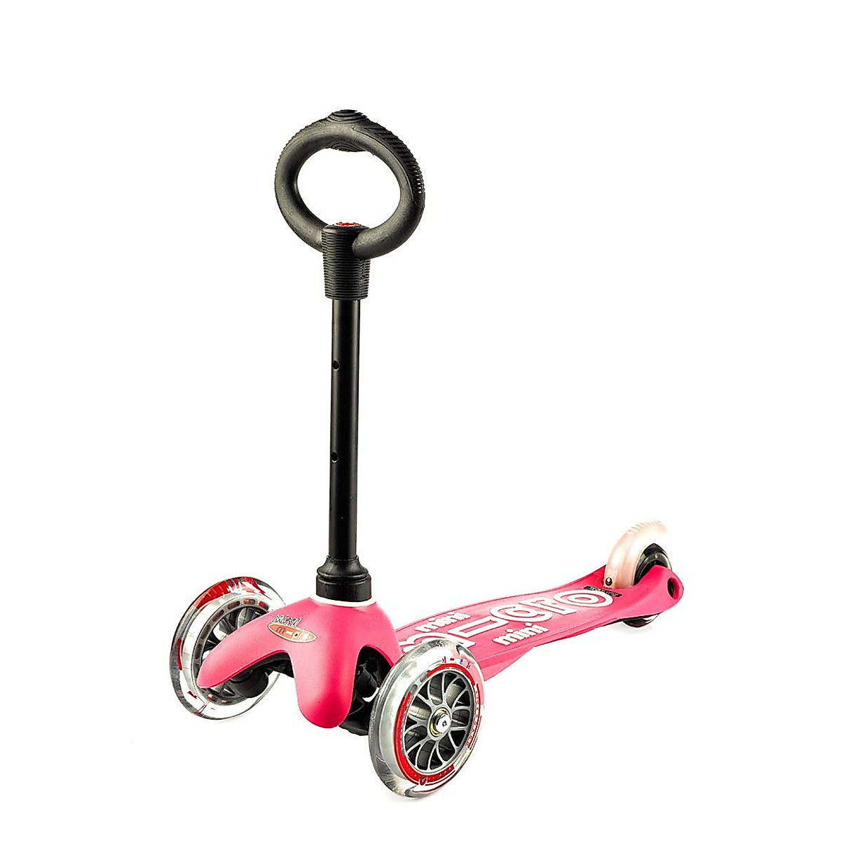 Mini 3in1 Deluxe 3-Stage Ride-on Micro Scooter Toddler Toys for Ages 12 Months to 5 Years - Pink