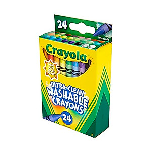 Crayola Washable Crayons, School Supplies, 24 Count