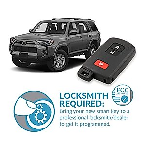 Keyless2Go Replacement for 3 Button Smart Proximity Key for Toyota HYQ14FBA 2110 (AG) 89904-0E091