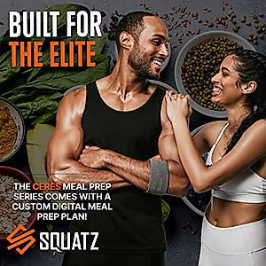 SQUATZ 50 Meal Prep Containers with Lids for Adults - 33oz, Microwave Safe, Reusable Food Storage, Freezer Safe, Leak-Free Lunch Container - Includes Utensils