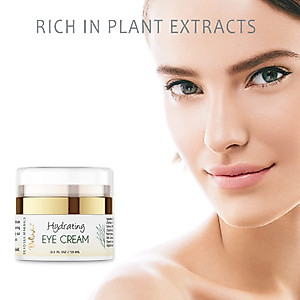 Deluvia Eye Cream Moisturizer, Under Eye and Around Eye Hydrating Eye Cream, Organic Aloe Vera, Vitamin E, Rosehip Seed Oil for Dry Skin and Wrinkles.(.5 Oz)