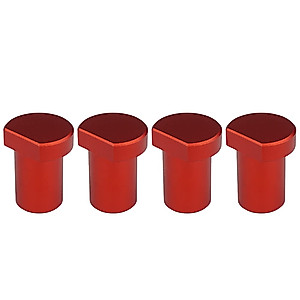 DDWT 4 Pack Aluminum Alloy Bench Dogs Woodworking Clamp for 3/4 Inch (19mm) Dog Hole (Red)
