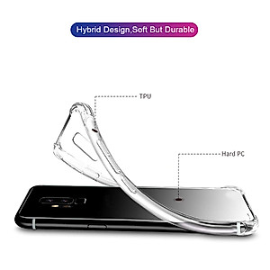 Hually Case for OnePlus 6T, OnePlus 7 Case, Crystal Clear TPU Gel Silicone Bumper Shockproof Protective Fiber Design Phone Protector Cover for OnePlus 6T/ 7