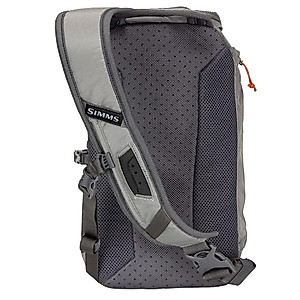 Simms Freestone Sling Pack - Lightweight, Durable Fly Fishing Tackle Bag with Compression Molded Workstation and Ergonomic Shoulder Strap (Pewter)