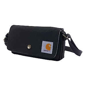 Carhartt Crossbody Horizontal Bag, Carries as a Crossbody or Waist Pack with Removable Strap, Black