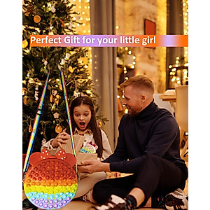 Pop Purse It Crossbody Girl, Lady Handbag, Large Pop Shoulder Purse for Kids(Cylinder Blue)