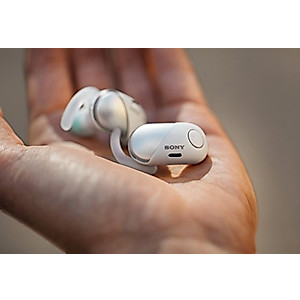 Sony WF-SP700N/W True Wireless Splash-Proof Noise-Cancelling Earbuds with Built-In Microphone (White), 5 x 2.4 x 6 inches