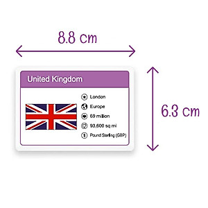 Little Wigwam Flags of The World Flash Cards - Set of 216 Flags + Country Information