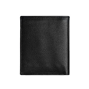 Juzar Tapal Collection Euro Wallet Rfid Blocking Leather Slim Wallet For Men Hipster Wallet Card Holder Id Card Wallet (Black J5330)