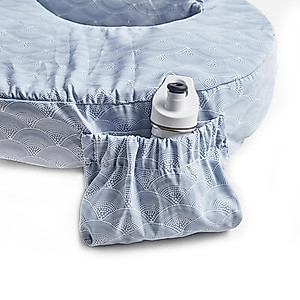 My Brest Friend Inflatable Travel Nursing Pillow for Breastfeeding, Bottlefeeding & Posture Support with Slipcover, Horizon