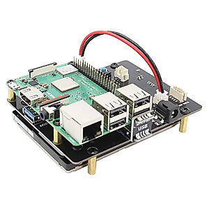 Geekworm for Raspberry Pi 3B+/3B, X820 V3.0 2.5" SATA HDD/SSD Expansion Board + Metal Case with Power Switch and Cooling Fan (Not Include Raspberry Pi)