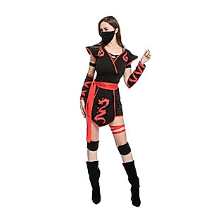 Spooktacular Creations Halloween Adult Women Ninja Costume Dress Up, Costume Party, Trick or Treating, Cosplay Party (Medium)