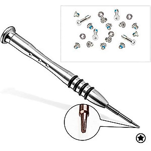 2 Sets Replacement Screws with Screwdriver for MacBook Air 13 inch A1369 A1466 2010 to 2017, Unibody Bottom Case Cover P5 Pentalobe Repair Replacement Tool Kit Notebook Laptop PC Computer Screw