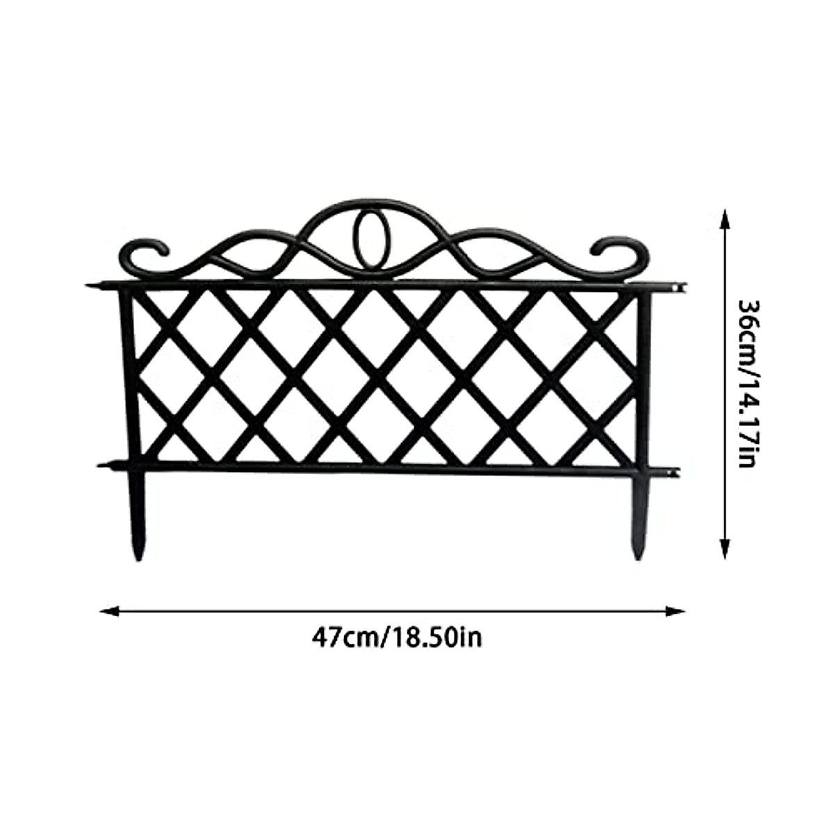 Haokaini Decorative Garden Fence 14in(H) x18.5in(L) Dog Pet Animal Barrier Landscape Fencing Border Fence Panel Flower Edging for Outdoor Yard Patio Flower Bed