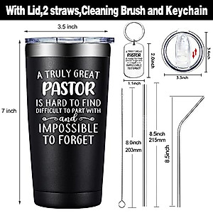 DOEARTE Pastor Gifts for Men Women - A Truly Great Pastor is Hard to Find - Pastor Appreciation Gifts - Funny Thank You, Birthday, Thanksgiving, Anniversary, Gift Ideas for Pastor - 20oz Tumbler